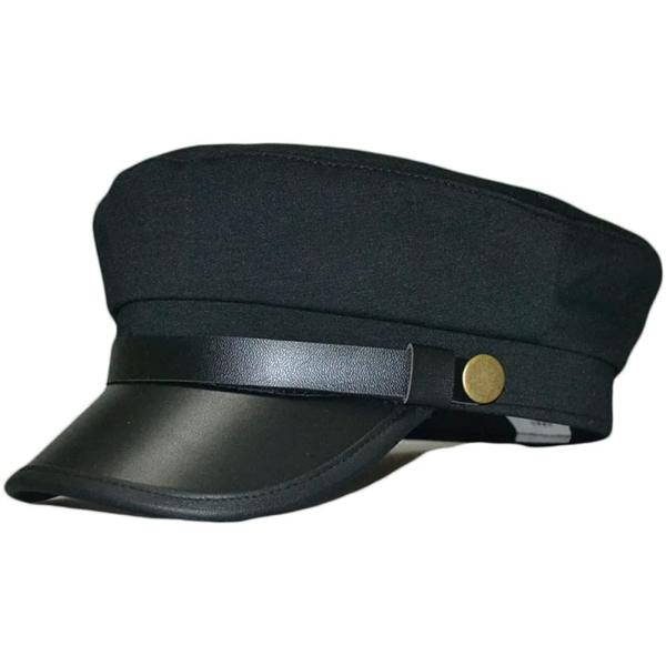 商品名:  Elandy Black Men and Women Chauffeur Hat Driver Hat Costume Hats Captain Sailor Hat Classic Vintage Newsboy Cap Pe...