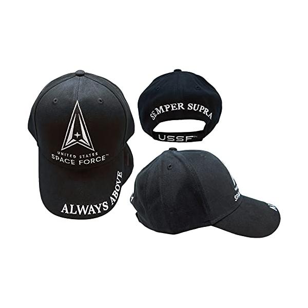 商品名:  Trade Winds United States Space Force Always Above Semper Supra Black 100% Cotton Adjustable Embroidered Baseball ...