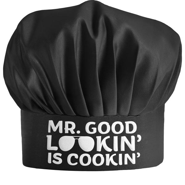 商品名:  Funny Chef Hat - Mr Good Looking Is Cooking - Adjustable Kitchen Cooking Hat for Men Blackブランド: APRON DADDY商品サイズ: ...