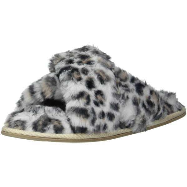 商品名: Kathy Ireland レディース デイジー スライドスリッパ, スノーレオパード, S MUK LUKS Kathy Ireland Women's Daisy Slide Slipper, Snow Leopard, Sm...