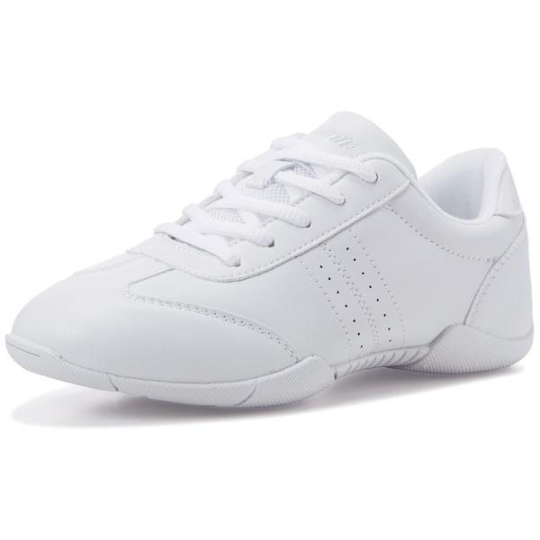 商品名:  BAXINIER Youth Girls White Cheerleading Dancing Shoes Athletic Training Tennis Walking Breathable Competition Chee...