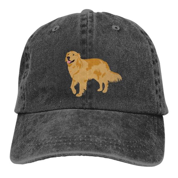 商品名:  Golden Retriever Baseball Cap Cotton Black Dog Denim Ball Hat Fashionable for Men Women Teen Girls Boysブランド: WJLKS...