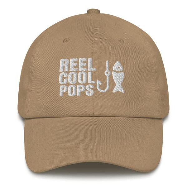 商品名:  CreativeTees4You Reel Cool Pops Fishing Fisherman Gift Embroidered Dad Hat Adjustable Cotton Cap Khakiブランド: Creati...