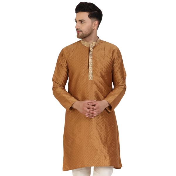 商品名:  SKAVIJ Men's Art Silk Kurta Wedding Party Casual Long Shirt Dress (Medium, Brown)ブランド: SKAVIJ商品サイズ: Medium高さ: 25.5...