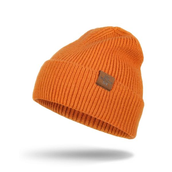 商品名:  Knit Beanie Hat for Men Women, Stretchy Soft Warm Daily Cuffed Winter Hat, Gifts for Men Him Husband (Orange)ブランド:...