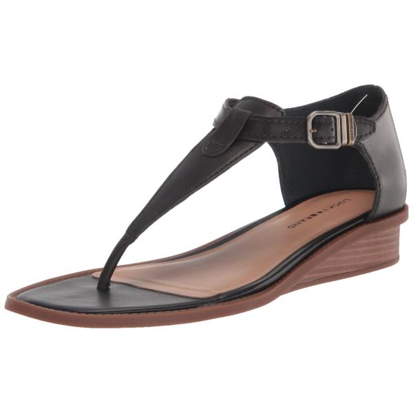 商品名: Lucky Brand Women's Annamae T-Strap Sandal Wedge, Black, 5.5 Lucky Brand Women's Annamae T-Strap Sandal Wedge, Blac...