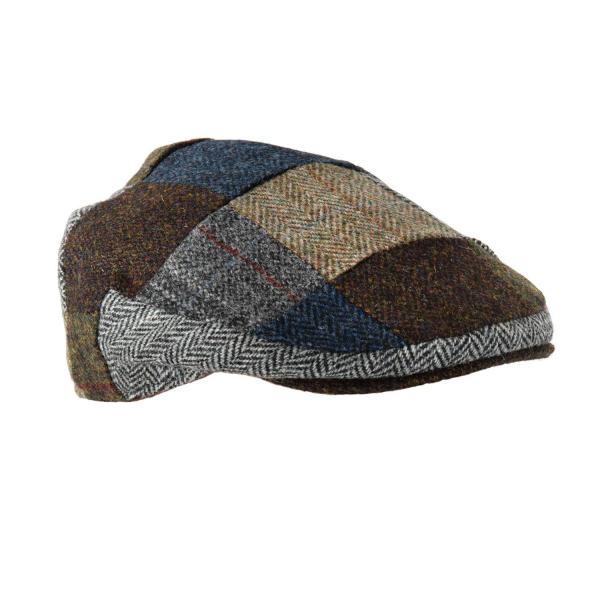 商品名:  Barefoot Bagpiper Patch Harris Tweed Flat Cap or Scally Cap for Men Scottish Hat Driving Cap Ivy Cap Irish Flat Ha...