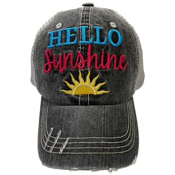 商品名:  Hello Sunshine Women's Distressed Baseball Hat (Grey)ブランド: May &amp; Gray商品サイズ: One Size高さ: 23.5966cm横幅: 21.7932cm...