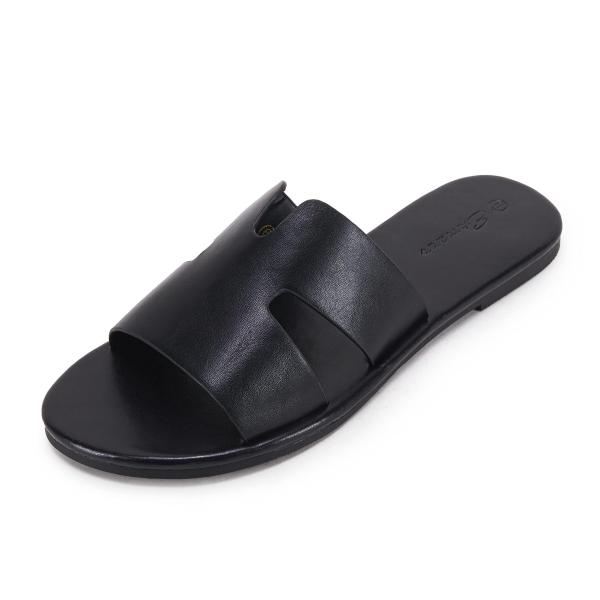 商品名:  Ermonn Womens Faux Leather Strap Slide Sandals Cutout Slip On Open Toe Beach Comfort Sandals Summer Shoesブランド: Erm...