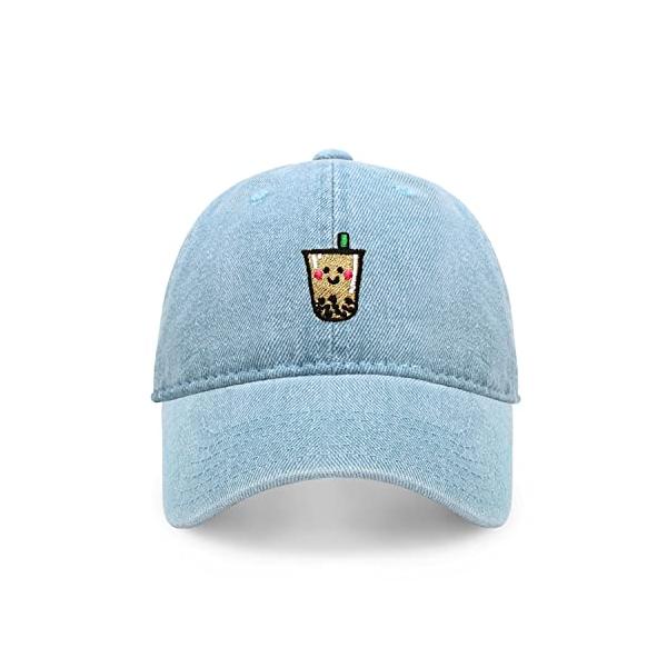 商品名:  Boba Bubble Tea Baseball Cap Embroidered Dad Hat Quality Headgear (Boba Light Denim)ブランド: CHOK.LIDS商品サイズ: One Size...