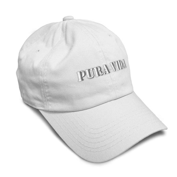 商品名:  Soft Baseball Cap Pura Vida Positive Motivation Twill Cotton Dad Hats for Men &amp; Women Whiteブランド: Speedy Pros商品...