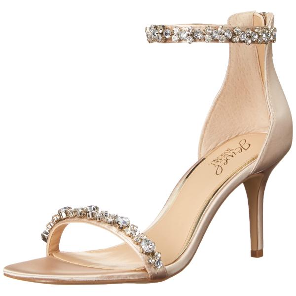 商品名: Jewel Badgley Mischka レディース ダスティン ヒールサンダル, シャンパン(Chartreuse), 7.5 Jewel Badgley Mischka Dustyn Ankle Strap Sandalブラ...