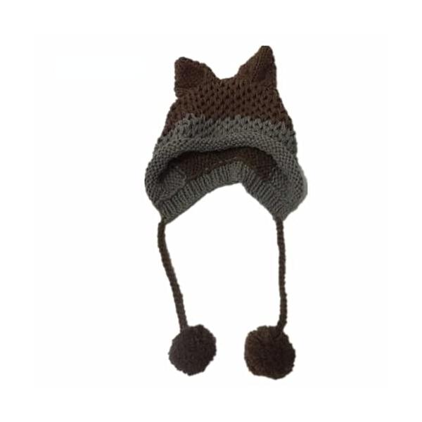 商品名: Lindos gorros para mujer, gorros cl〓sico para mujer, gorros de zorro, accesorios de grunge, gorros holgados para mu...