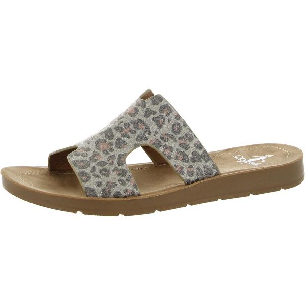 商品名: Corkys フットウェア レディース Boglusa フラットサンダル, シマーレオパード。, 7 Corkys Footwear Womens Boglusa Flat Sandal (7 M, Shimmer Leopard...