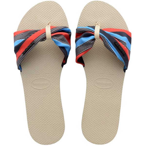 商品名: (ハワイアナス) Havaianas レディース You St. Tropez ビーチサンダル, ベージュ/ネイビーブルー, 7-8 Havaianas Women's You St. Tropez Flip Flop Sanda...