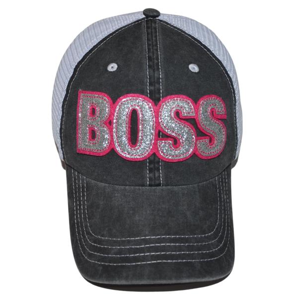 商品名:  Popfizzy Boss Baseball Hat for Women, Fun Trucker Hats with Word, Boss Lady Ball Caps with Sayings, Adjustable Mes...