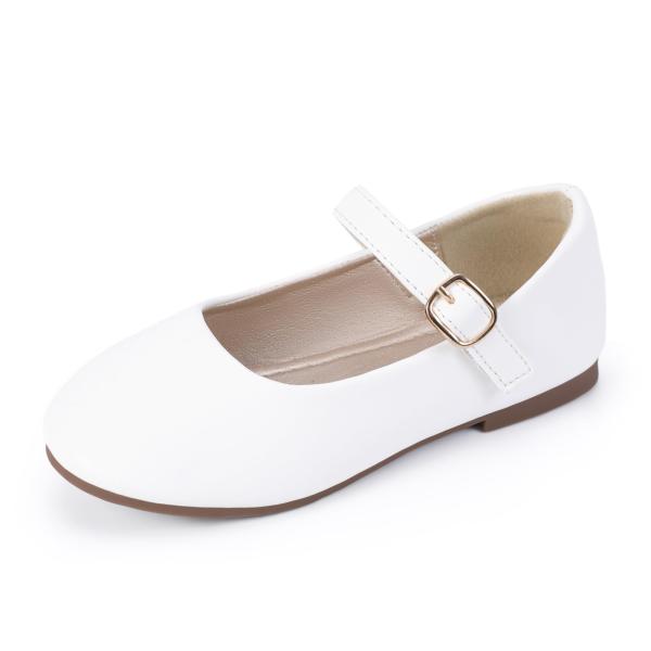 商品名:  PANDANINJIA Rena Girls Dress Shoes Mary Jane Ballet Flats Back to School Uniform Shoes for Toddler/Little Kid (Whi...