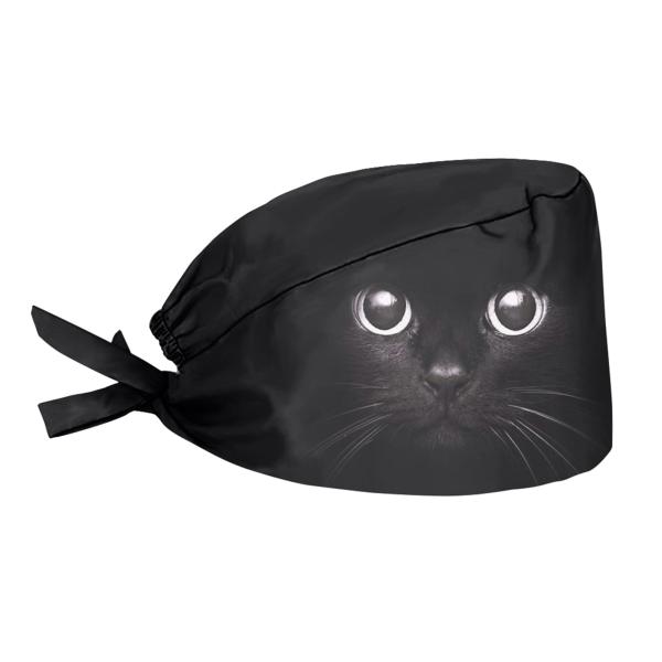 商品名:  Biyejit Black Cat Working Cap, Waterproof Shower Cap with Adjustable Tie Back for Women Menブランド: Biyejit商品サイズ: One...