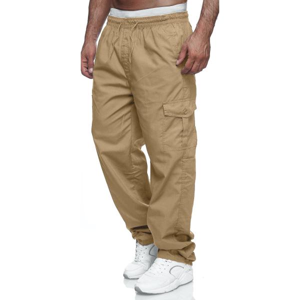 商品名:  THWEI Mens Cargo Pants Casual Drawstring Athletic Jogger Sports Outdoor Trousers Khaki Sブランド: THWEI商品サイズ: Small高さ:...