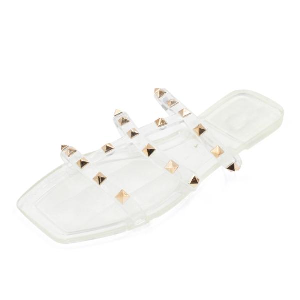 商品名:  LAVRA Womens Studded Slide Sandals PVC Flat Flip Flop Jelly Shoesブランド: LAVRA商品サイズ: 9高さ: 26.3906cm横幅: 21.59cm奥行: 5....