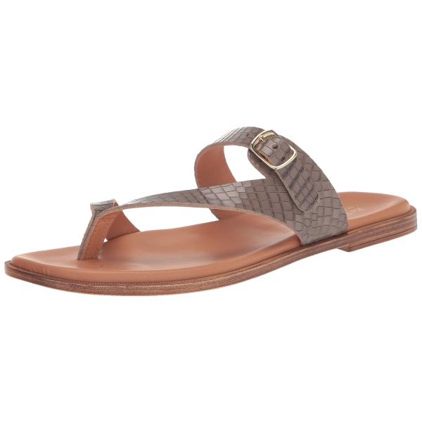 商品名: Bella Vita レディース Doe-Italy フラットサンダル スライド, グレー クロコ レザー, 6.5 Wide Bella Vita Made in Italy Women's Doe-Italy Flat San...