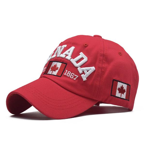 商品名:  Arctic Fox Pure Cotton Men &amp; Women Canada EST 1867 Embroidered Maple Leaf Flag Cap/Hat | One Size, Adjustable ...