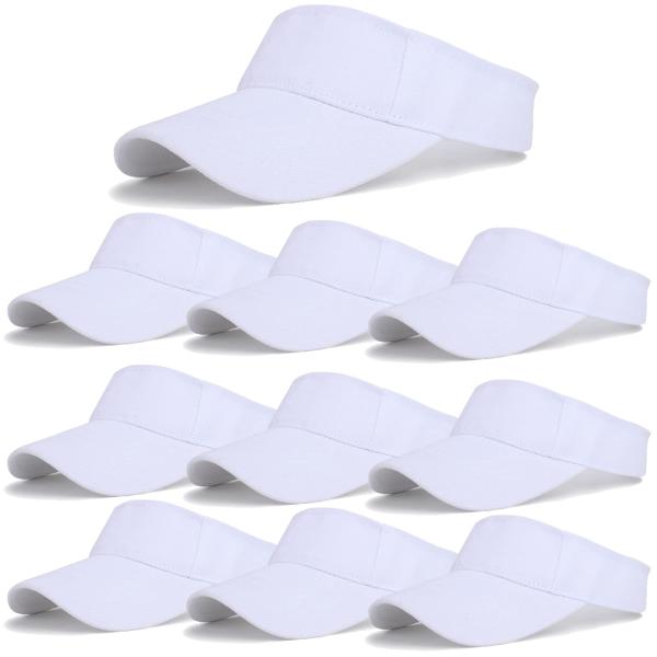 商品名:  10 Pack Men Women Sun Visor Adjustable UV Protection Blank Sun Visor Hats Caps for Beach Pool Golf Tennis Sports(1...