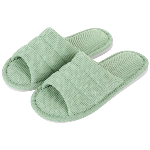 商品名:  shevalues Summer House Slippers for Women Men Breathable Waffle Indoor Slippers Slip-on Open Toe Home Shoes, Green...