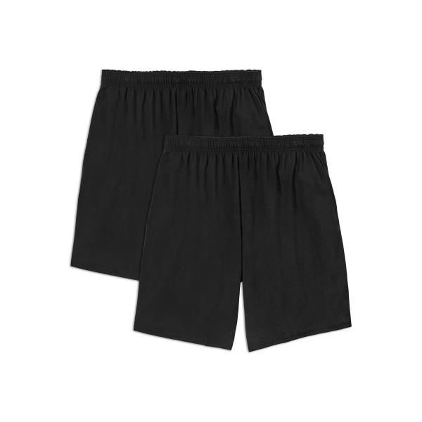 商品名: Fruit of the Loom Men's Eversoft Cotton Shorts with Pockets (S-4XL), 2 Pack-Black, Medium Fruit of the Loom Men's E...