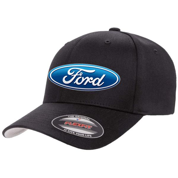 商品名:  Ford Oval Script Classic Logo Design Flexfit 6277 Athletic Baseball Fitted Hat Cap Black L/XLブランド: Maddmax Car Art...