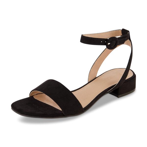商品名: Cushionaire レディース Nobu ワンバンド ローブロックヒールサンダル +幅広, ブラック, 24.5 CUSHIONAIRE Women's Nobu one band low block heel sandal ...