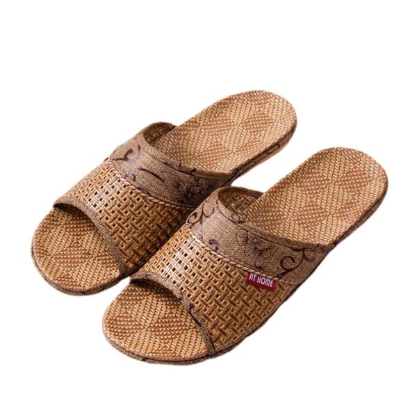 商品名:  Holibanna Mens Scuff Slippers House Sandals House Sandals Straw Slippers Open- Toe Summer Sandal Wood Floor Slippe...