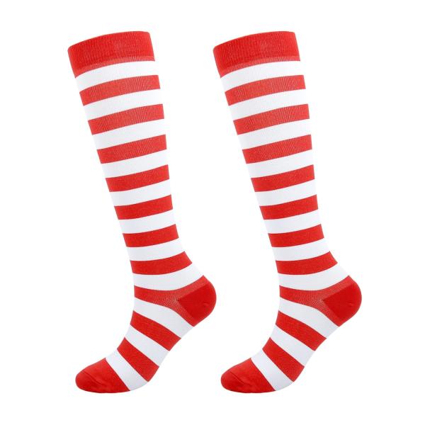 商品名:  Junely Compression Socks for Women Striped Knee High Stockings for Christmas Halloween Running Nurses Work Support...