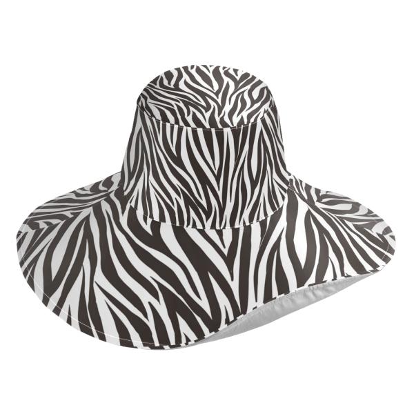 商品名:  Women's Foldable Floppy Travel Beach Sun Visor Hat Stylish Animal Zebra Print Wide Brim Visor Waterproof(227rh5n)ブ...