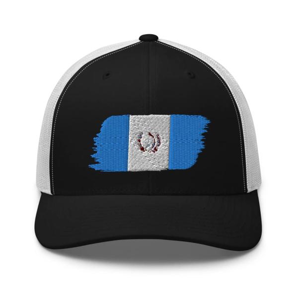 商品名:  Guatemala Distressed Flag Embroidered Trucker Cap, Guatemalan Flag Hat, Guatemala GIFS Men Women Black/Whiteブランド: ...