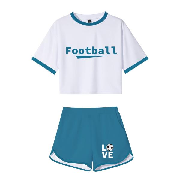 商品名:  Womens Casual Tracksuits Two Piece Short Sleeve Outfits Sets Jogging Suits Cheerleader Gifts Volleyball Football F...