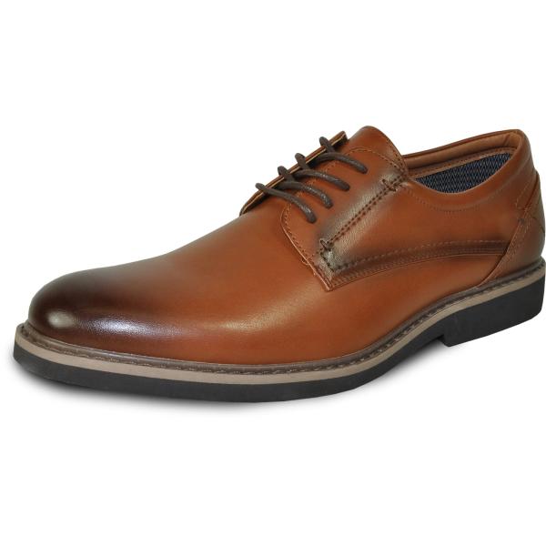商品名:  VANGELO Men Dress Shoe VALLO-1P Oxford Formal Tuxedo for Prom Wedding Plain Toe Ortholite Insole Brown Size 16Wブラン...