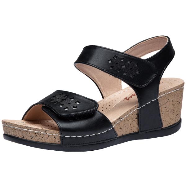 商品名:  Jeossy Women's Wedge Sandals 838 Black Comfort Platform Sandal Cute Summer Shoes Size 10 (DJY838 black 10)ブランド: Je...