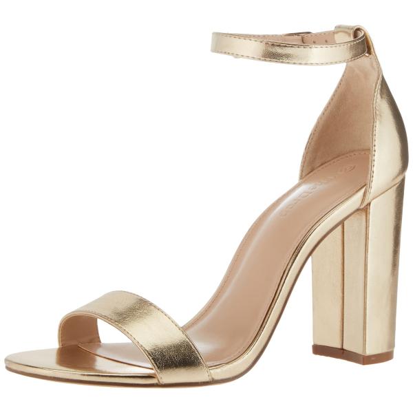 商品名: The Drop Rebecca ストラップサンダル ブロックハイヒール レディース, ゴールド, 23.5 The Drop Women's Rebecca Strappy High Block Heel Sandal, Gol...