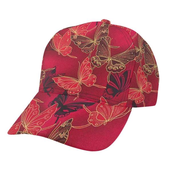 商品名: sptvan ベースボールキャップ 美しい蝶 ブライダル 赤 プリント お父さん 帽子 調節可能 ファッショナブル ファニー スポーツ カジュアル レディース ガールズ 帽子, 美しい蝶のブライダルレッド。, One Size s...