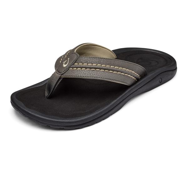 商品名: OLUKAI Hokua (オルカイ) Hokua メンズ ビーチサンダル、クイックドライ フリップフロップ スライド 防水 &amp; ウェットグリップラバーソール、圧縮成形フットベッド&amp;ソフトコンフォートフィット, コ...