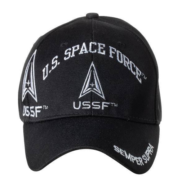 商品名: 米国宇宙軍 USSF 刺繍入り 調節可能なベースボールキャップ, ブラック, Medium United States Space Force USSF Embroidered Adjustable Baseball Cap (B...