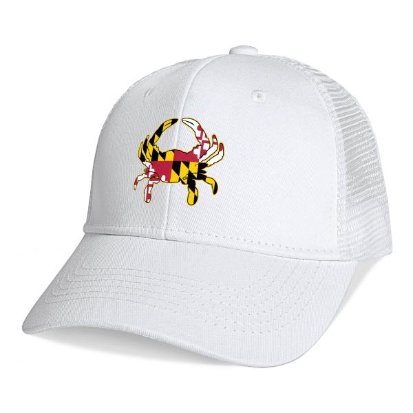 商品名:  soderhamn Maryland Flag Crab Cotton Mesh Baseball Cap Fashion Sports Hat Adjustable Fitted Hats Trucker Caps for M...