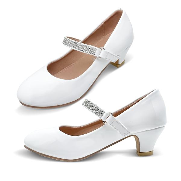 商品名:  BESSIVIC Girls Dress Shoes Mary Jane Shoes for Girls with Low Heel, Princess Flower Ballet Flats for Wedding Schoo...