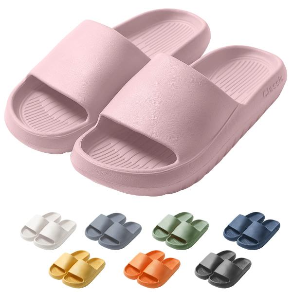 商品名:  HASVREOG Pillow Slippers Bath Cloud Cushion Slides Comfy Shower Shoes EVA Soft Sandals for Women Men Indoor and Ou...