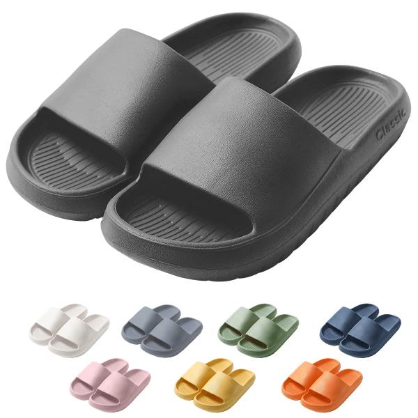 商品名:  HASVREOG Pillow Slippers Bath Cloud Cushion Slides Comfy Shower Shoes EVA Soft Sandals for Women Men Indoor and Ou...