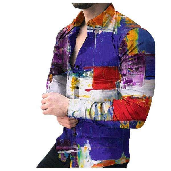 商品名:  Litetao Mens Floral Dress Shirt Long Sleeve Hawaiian Button Down Flower Patterned Shirt Floral Print Dress Shirt F...