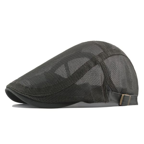 商品名:  elwow Men's Summer Newsboy Flat Cap Mesh Trucker Hat Sun Hat Adjustable Ivy Cabbie Cap (Army Green)ブランド: elwow商品サイ...