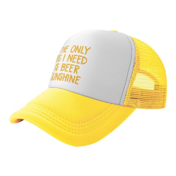 商品名:  The Only Bs I Need is Beers Sunshine Mens Womens Mesh Hats Teens Baseball Cap Summer Trucker Hat for Outdoor Sprot...