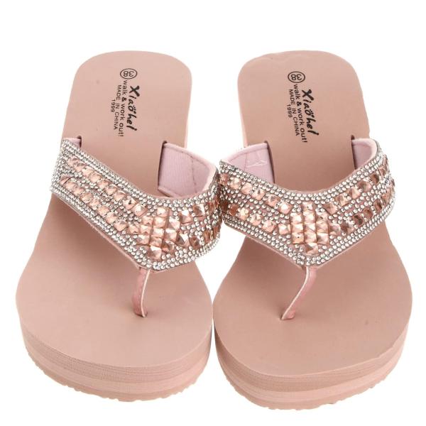 商品名:  USHOBE Womens Sandals Womens Sandals Womens Sandals Womens High Beach Sandals Pearl Diamond Shoes Flops Platform T...